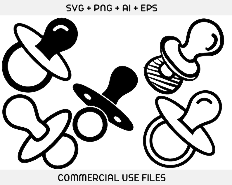 Baby Pacifier Svg, Pacifier SVG File, Pacifier Vectors,baby Pacifier ...