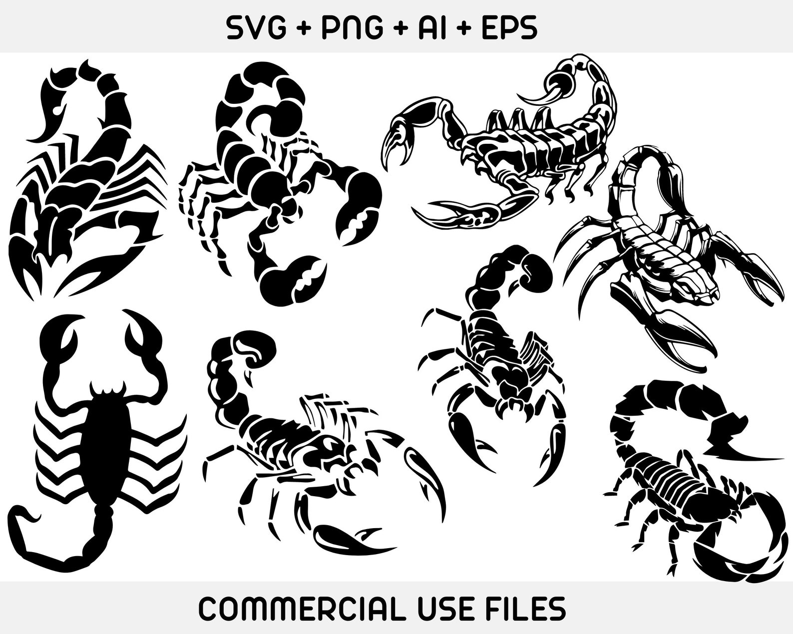 Scorpion SVG Bundle Scorpion Png Scorpion Epsscorpion - Etsy