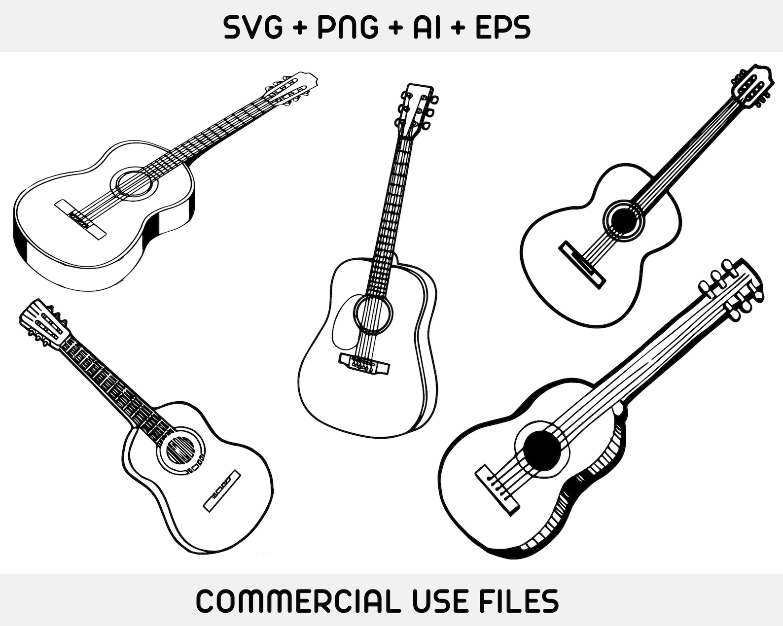 Guitar Bundle Svg guitar Svg Guitars Svg Instruments - Etsy
