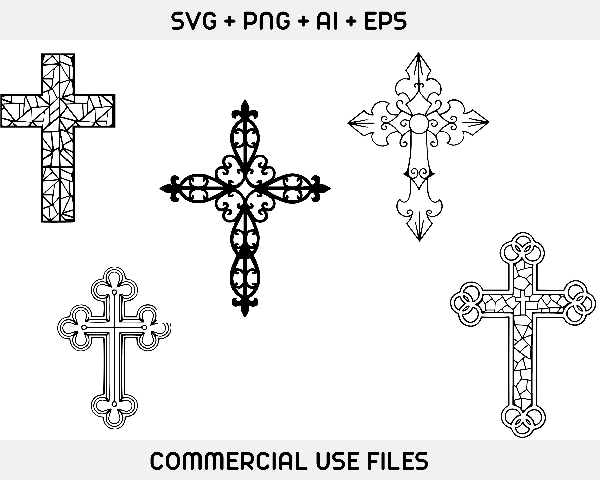 Cross Svg Bundle Christian Svg Christian Cross Clipart - Etsy