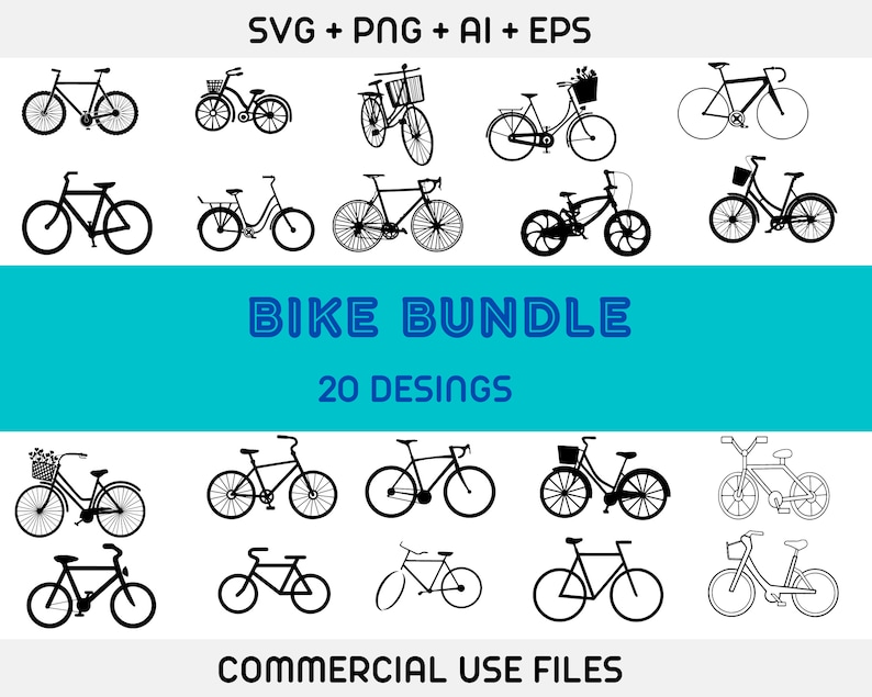 Bike Svg Bundle Bike Silhouette Bicycle Svg Bike Svg - Etsy
