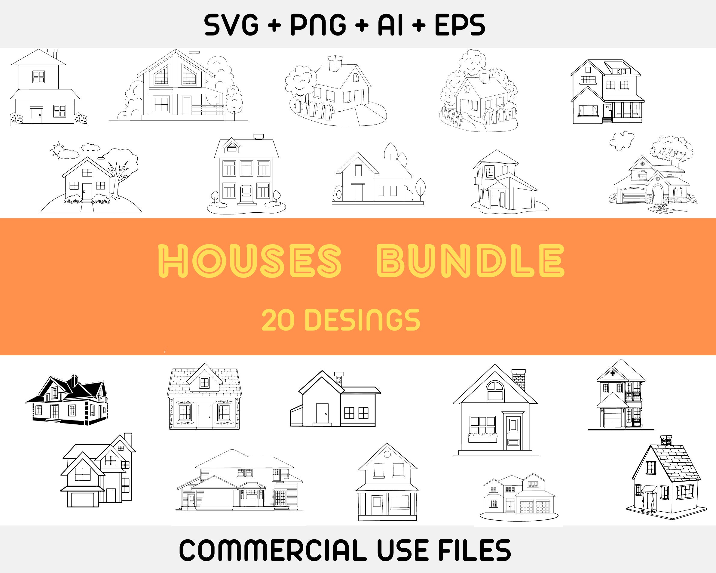 House Svg Bundle Home Svg Villa Svg Building Svg House - Etsy