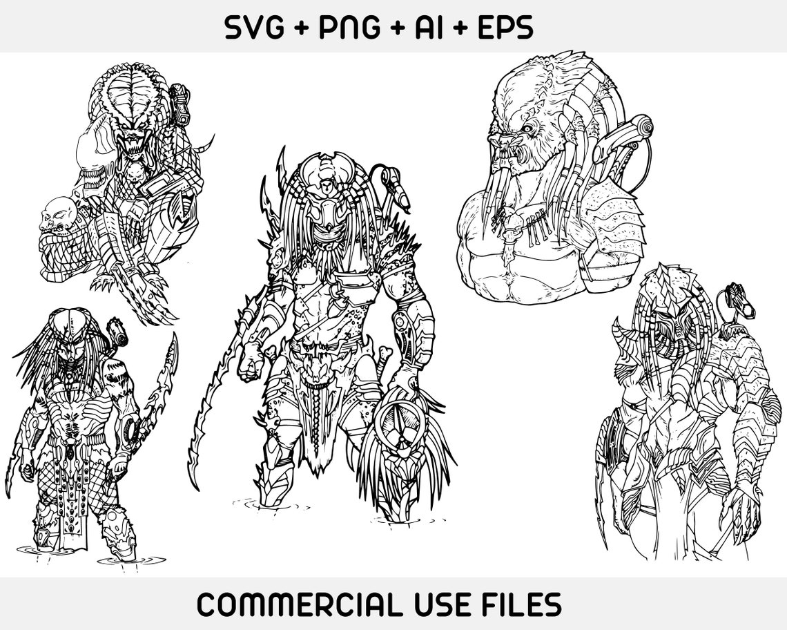 Predator Svg Bundlepredator SVG Predator Clip Art - Etsy