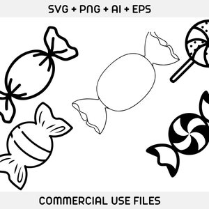 Candy SVG Bundle,candy Vector Candy Clipart,circut Cutting File, Candy ...