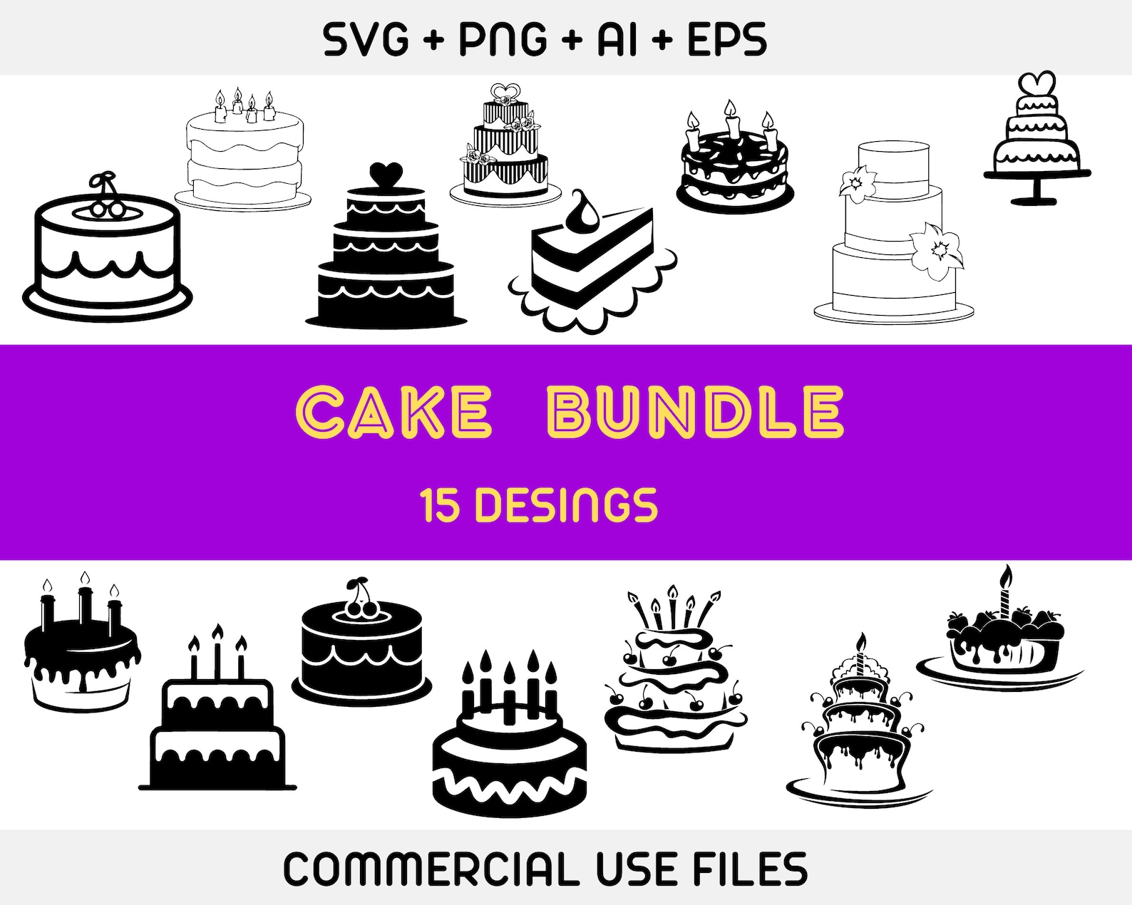 Cakes Svg Birthday Svgbirthday Cake Svg Dessert Svg Baking - Etsy