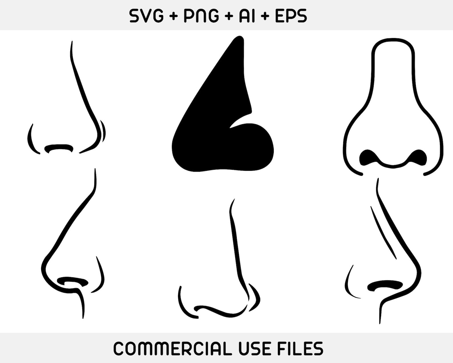 Nose Svg Nose Clipart Nose Svg Bundle Nose Silhouette - Etsy