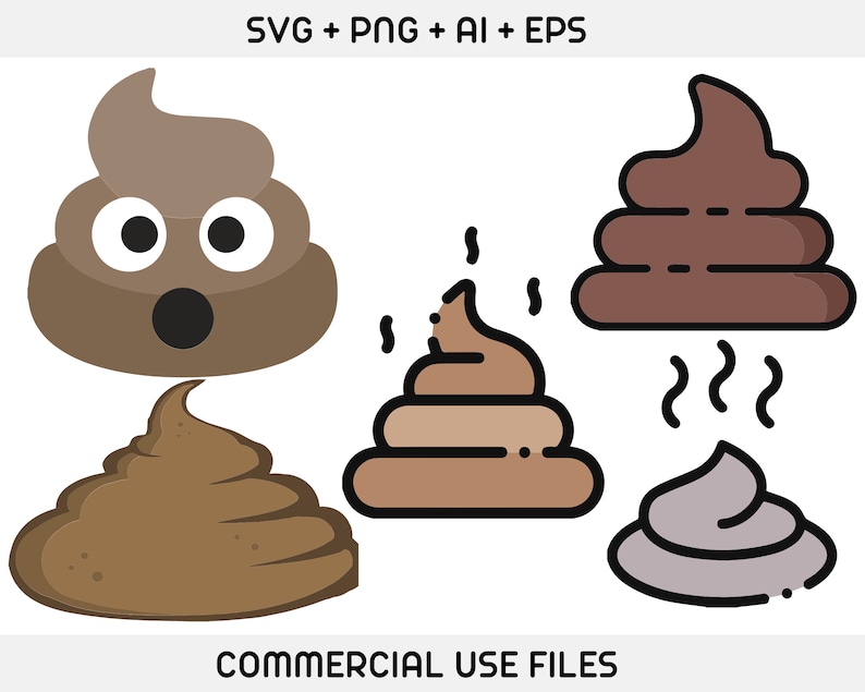 Cute Poop Svgpoop Emoji Svg Bundletoiletshirtsmiling Poop - Etsy