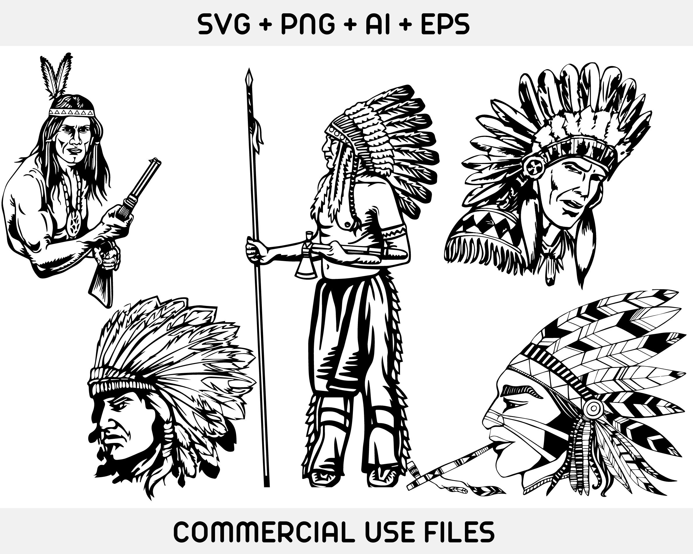 Native Svg Native American Svg Headdress Svg War Bonnet - Etsy
