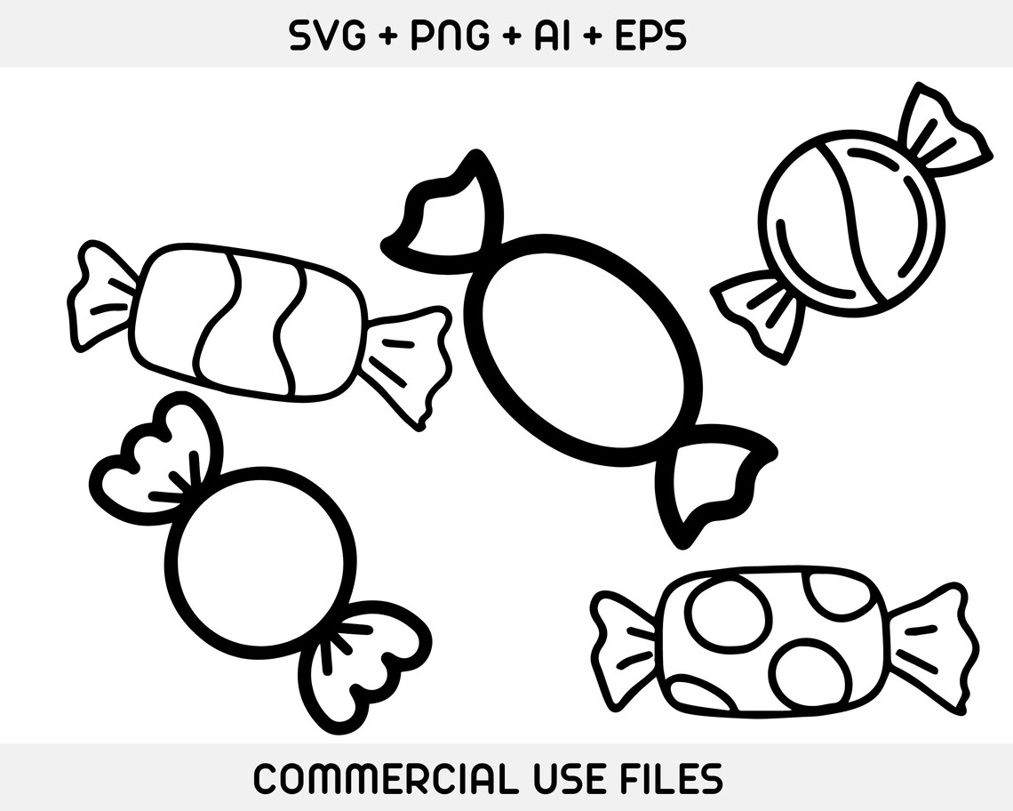 Candy SVG Bundle,candy Vector Candy Clipart,circut Cutting File, Candy ...