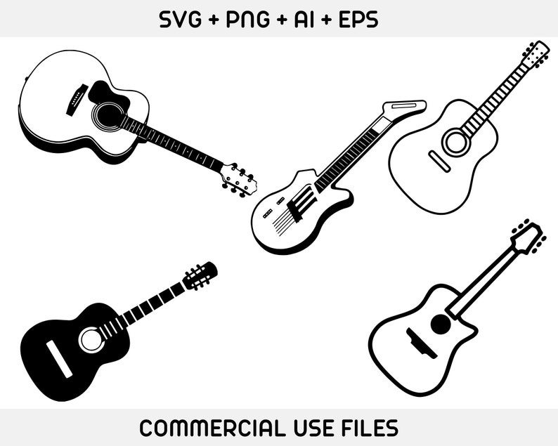 Guitar Bundle Svg guitar Svg Guitars Svg Instruments - Etsy