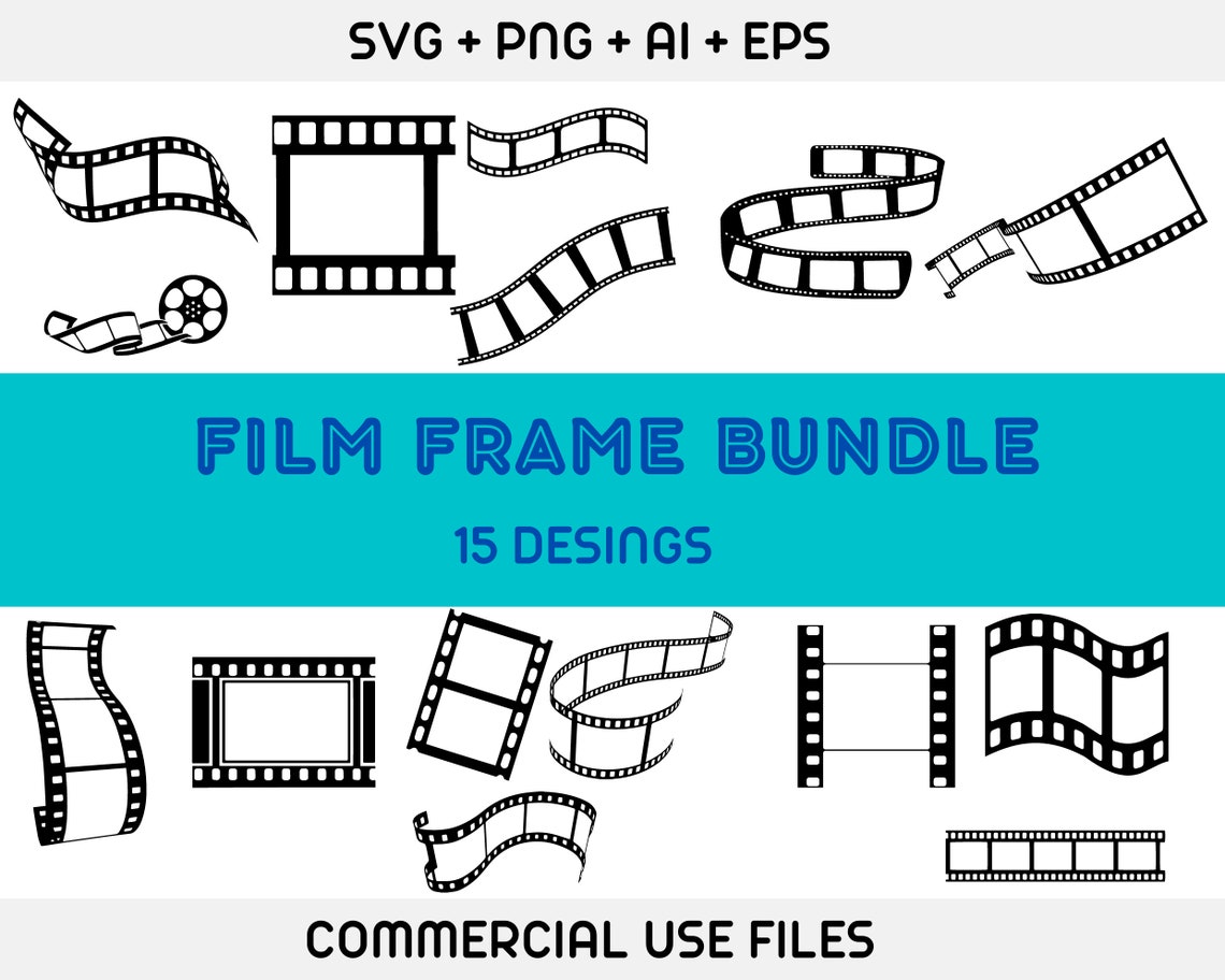 Film Frame Svg Film Frame Svg Bundle Film Frame Clipart - Etsy
