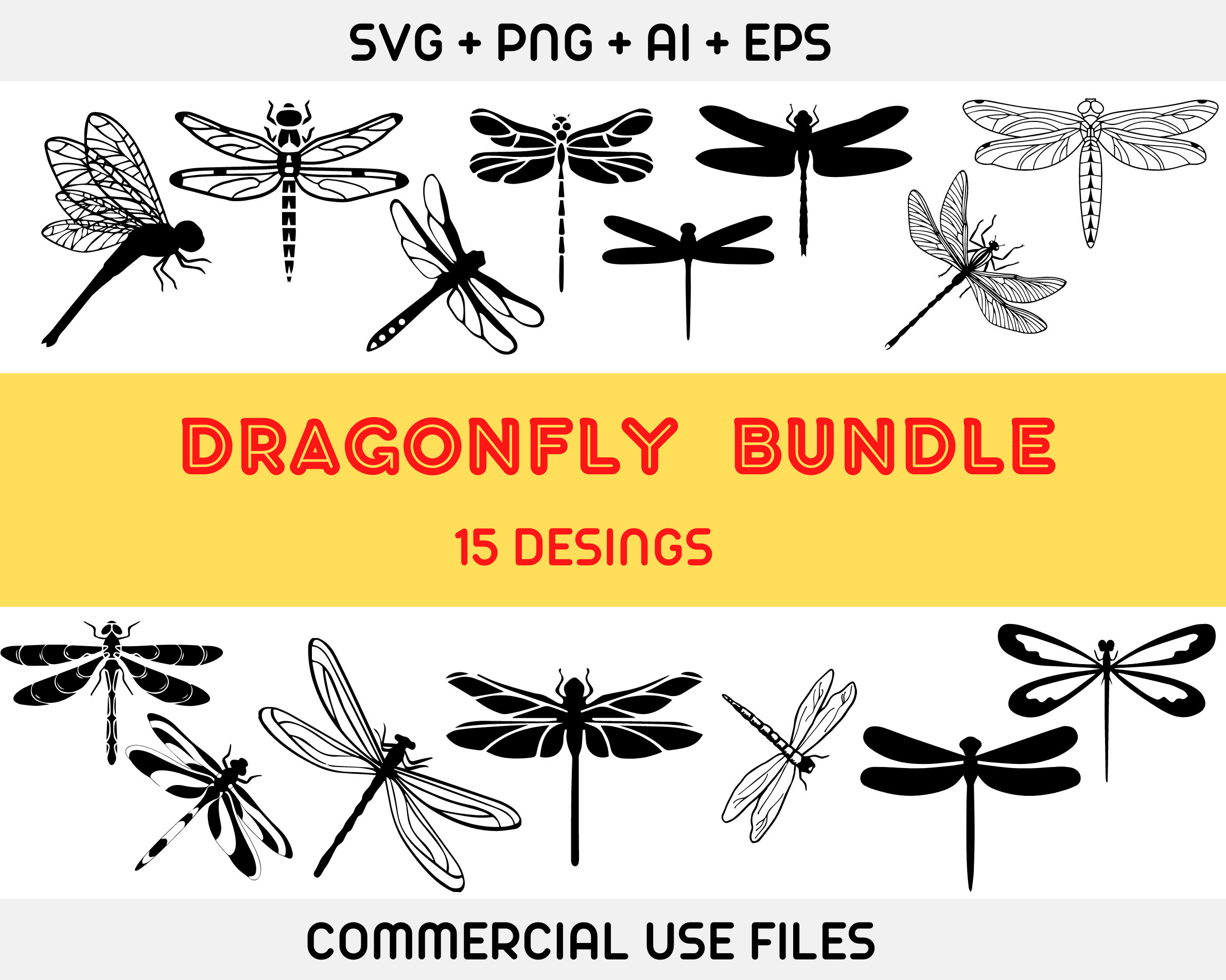 Dragonfly SVG Dragonfly Clipart Insect Svg Dragonfly - Etsy Canada