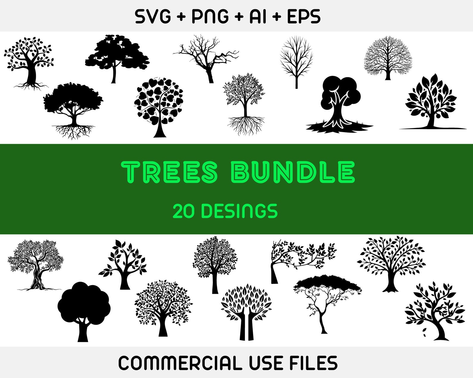 Tree Svg Bundle, Woodland Svg, Png, Forest Svg Bundle, Camping Svg ...