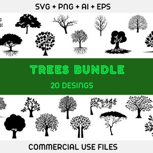 Tree Svg Bundle, Woodland Svg, Png, Forest Svg Bundle, Camping Svg ...