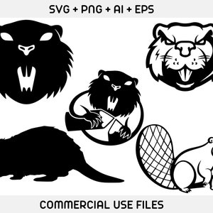 Beaver SVG, Animal Svg, Beaver Clipart, Beaver Cut Files, Beaver ...