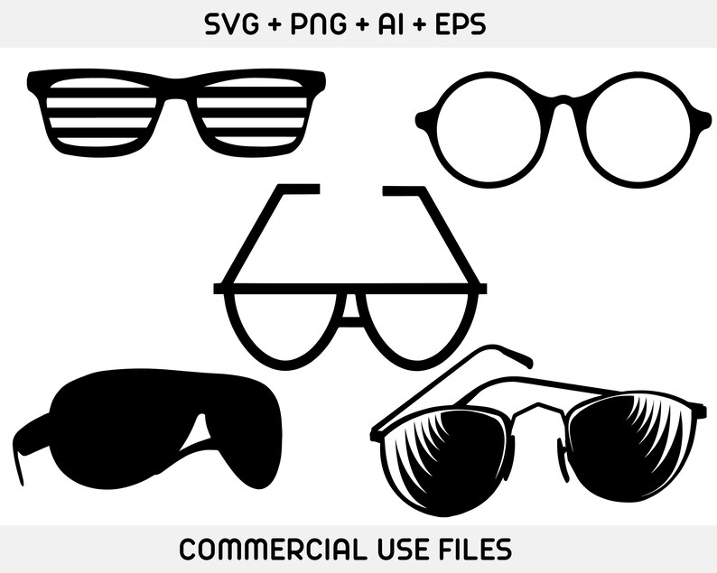 Glasses Svg,eyeglasses Svg Bundle, Sunglasses Svg Files for Cricut ...