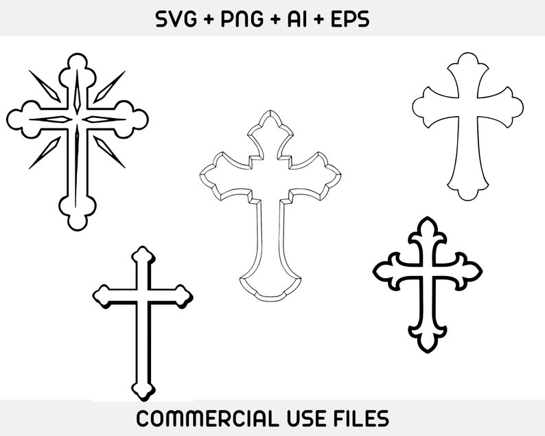 Cross Svg Bundle Christian Svg Christian Cross Clipart - Etsy