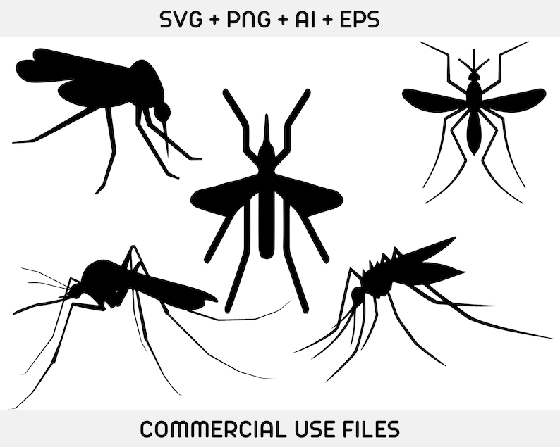Mosquito SVG Mosquito PNG Mosquito Clipart Mosquito Cut - Etsy