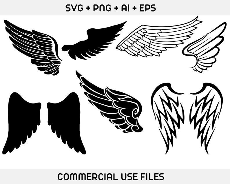 Wings SVG Bundle Wings Svg Angel Wings Svg Wings Cut File - Etsy