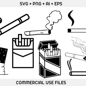 Cigarettes Svg File, Cigarette Svg, Cigarette Clipart, Cigarette ...