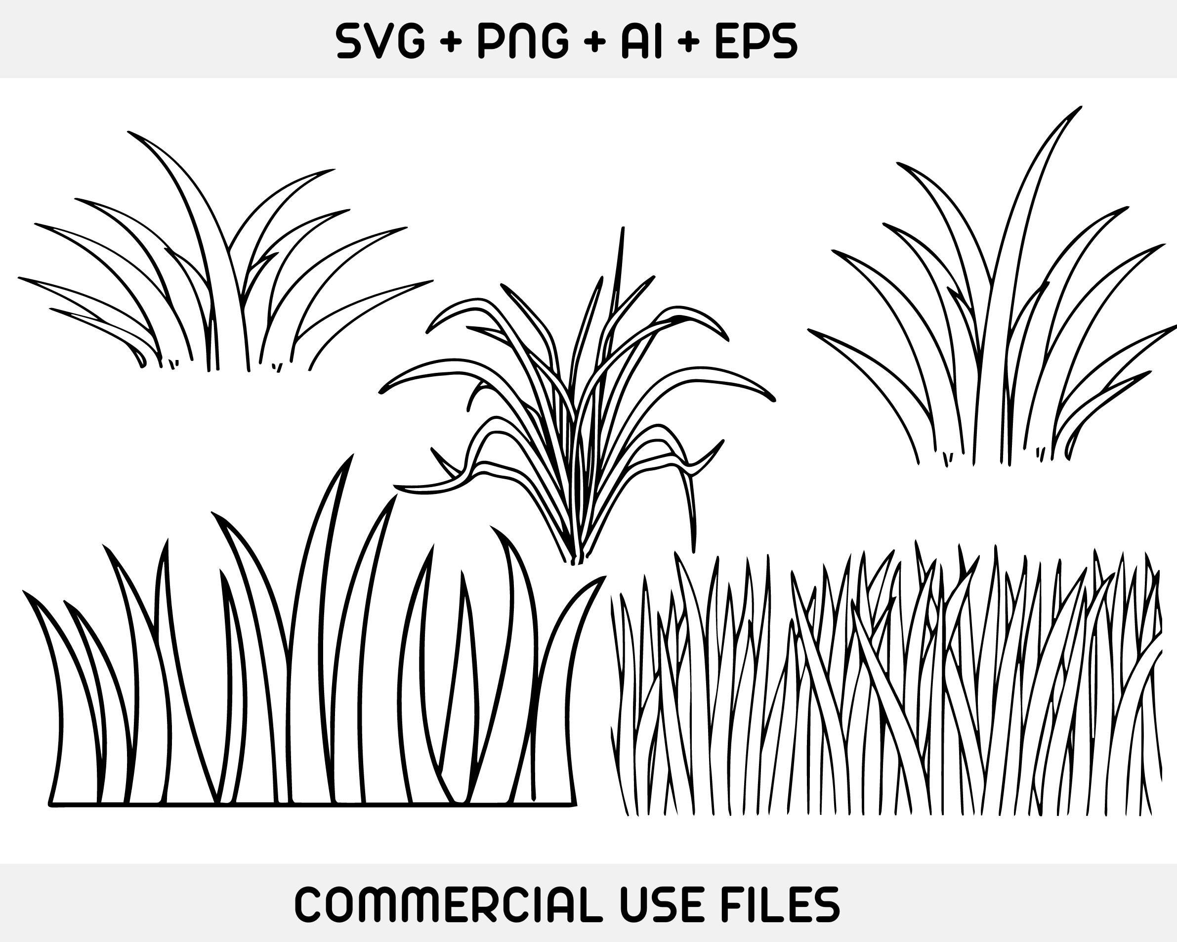 Grass Svg Bundle Grass Svg Clipart Wild Grass Svg Cut Files Etsy