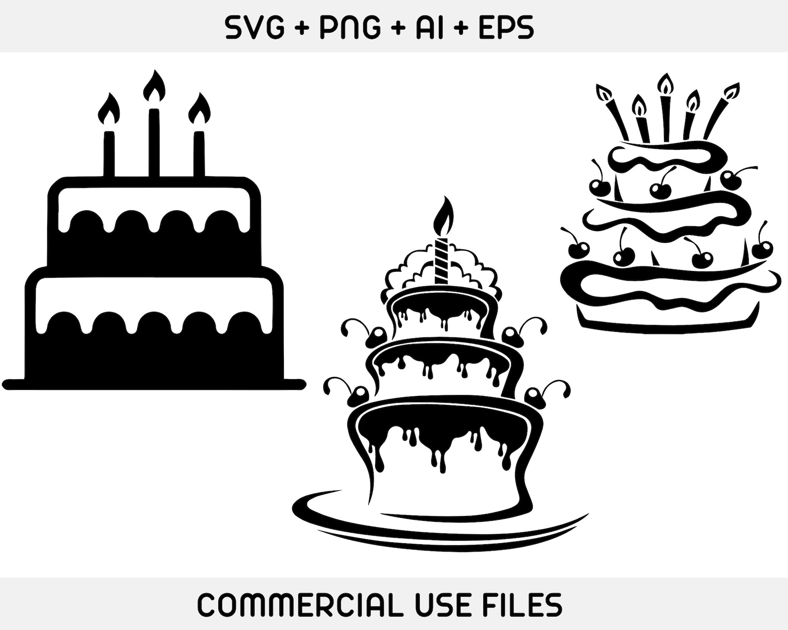 Cakes Svg Birthday Svgbirthday Cake Svg Dessert Svg Baking - Etsy