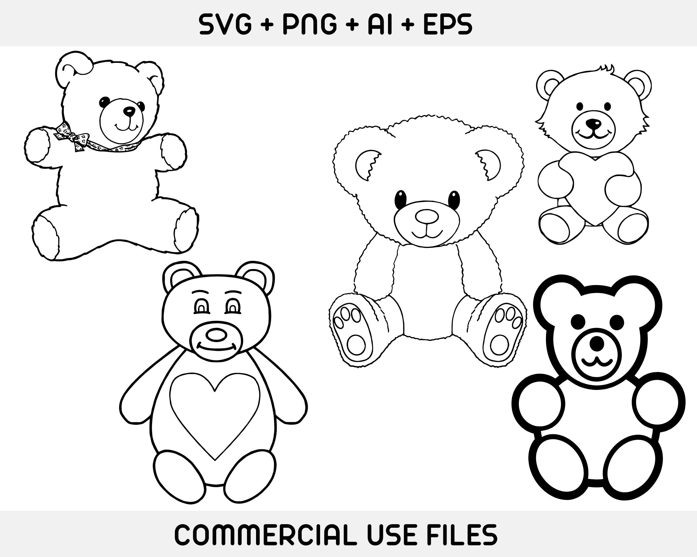 Teddy Bear SVG Cricut,baby Bear Svg, Toy Bear Svg, Toy Bear Clipart,toy ...