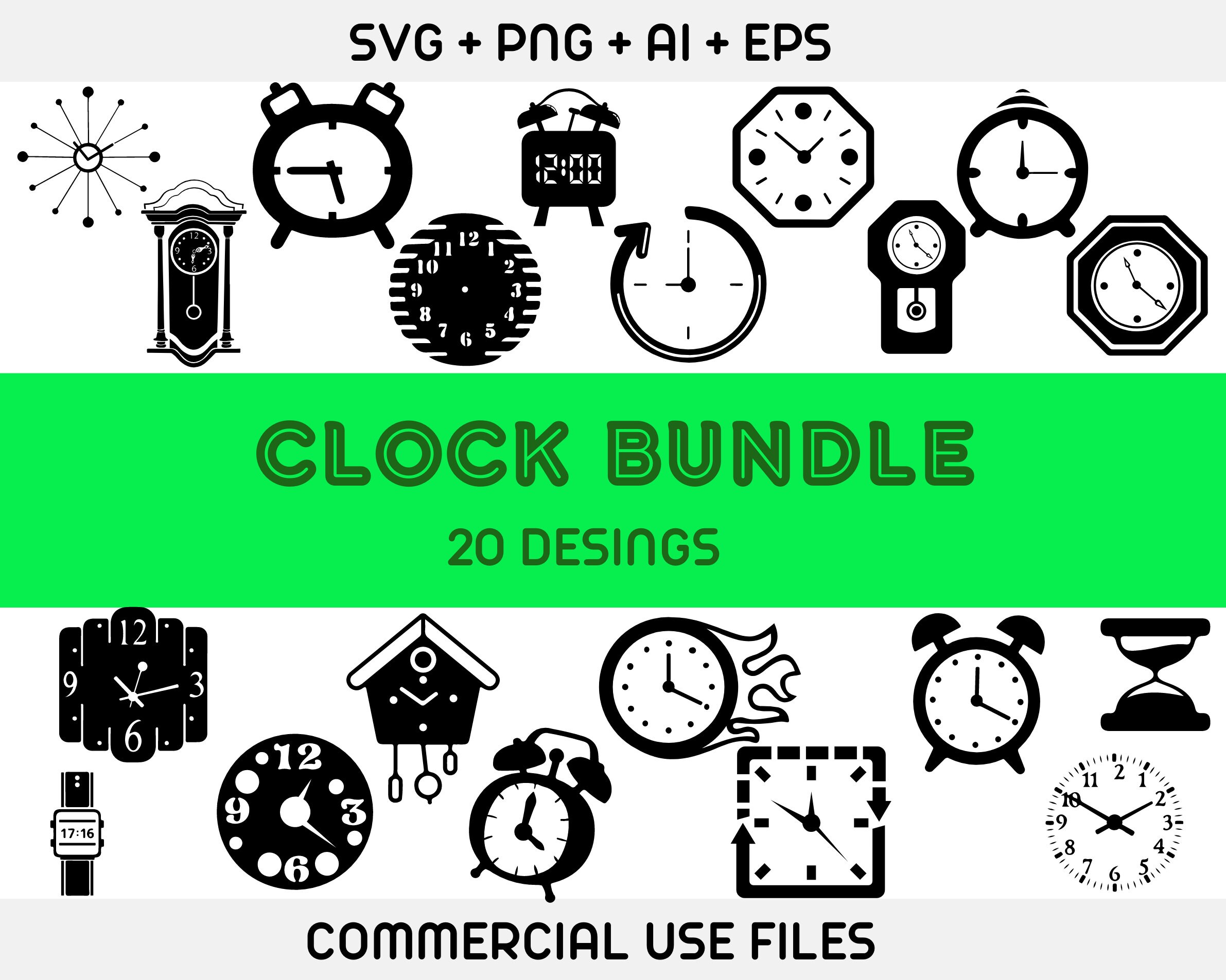 Clock Face SVG Bundle Clock Numbers Svg Clock Face Vector - Etsy