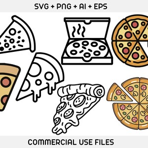 Pizza Svg, Pizza Svg Bundle, Food Svg, Pepperoni Svg, Pizza Chef Svg ...
