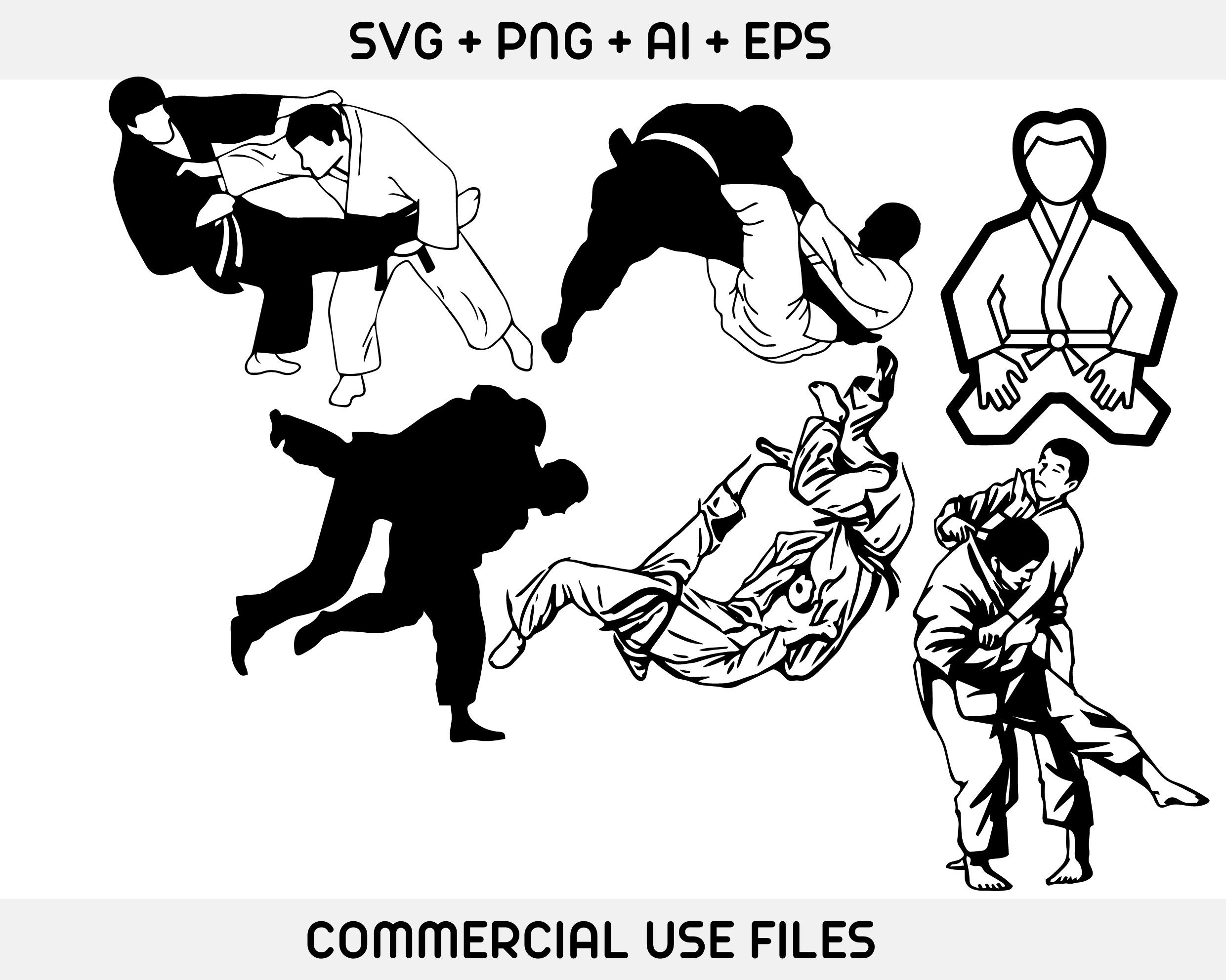 Judo svg, Judo SVG-bestanden, sport Svg, Judo Clipart, Judo silhouet ...