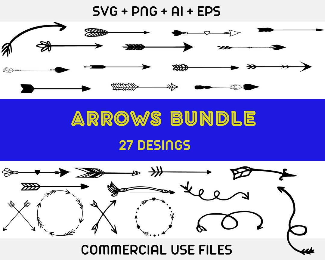 PFEIL SVG Bundle, PFEILE SVG Cut Dateien für Cricut, Pfeil Clipart ...