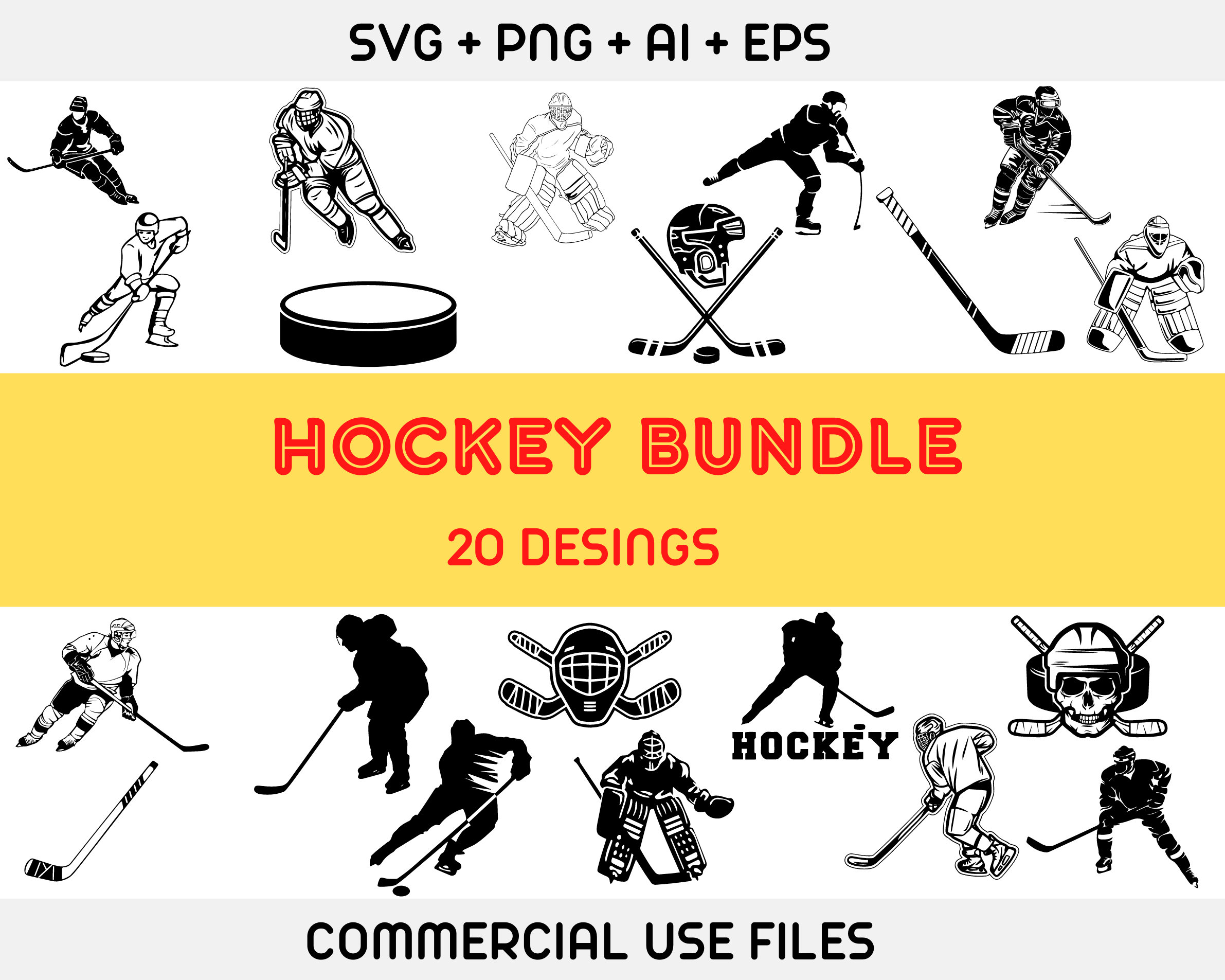 HOCKEY SVG BUNDLE Hockey Svg Cut Files Hockey Clipart - Etsy