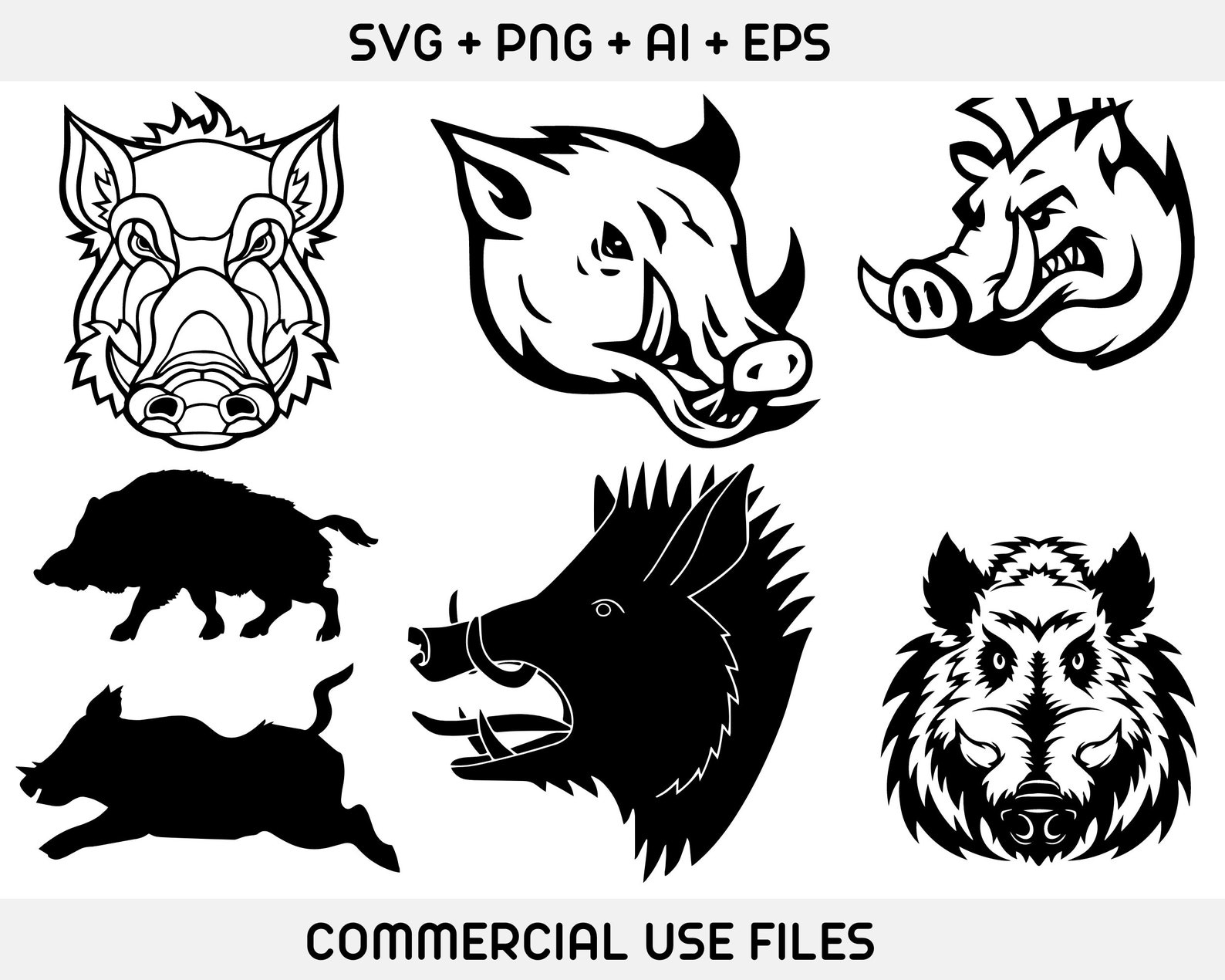 Boar SVG Bundle, Boar Face Svg,boar Vector, Boar Cut Files,boar Svg ...