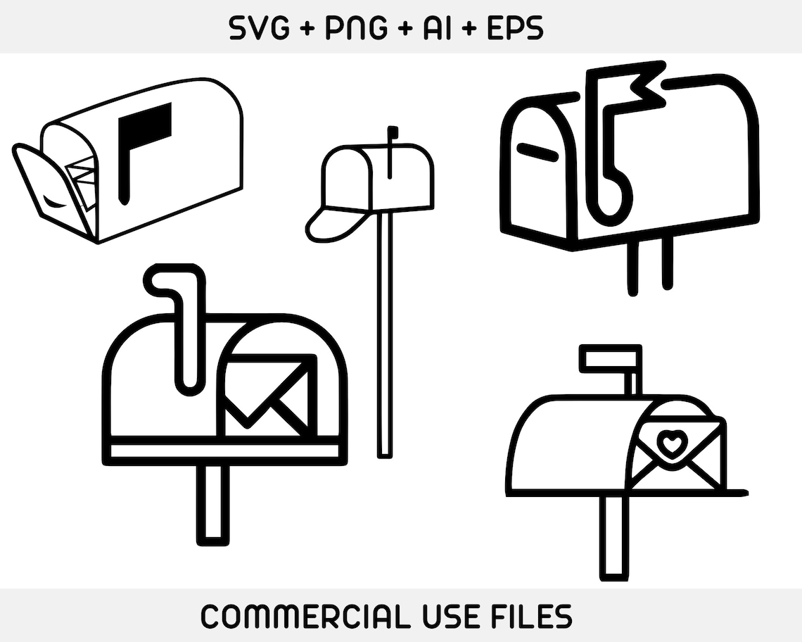 Mailbox Svg Mail Box Svg Mailbox Clipart Box for Mail Svg - Etsy