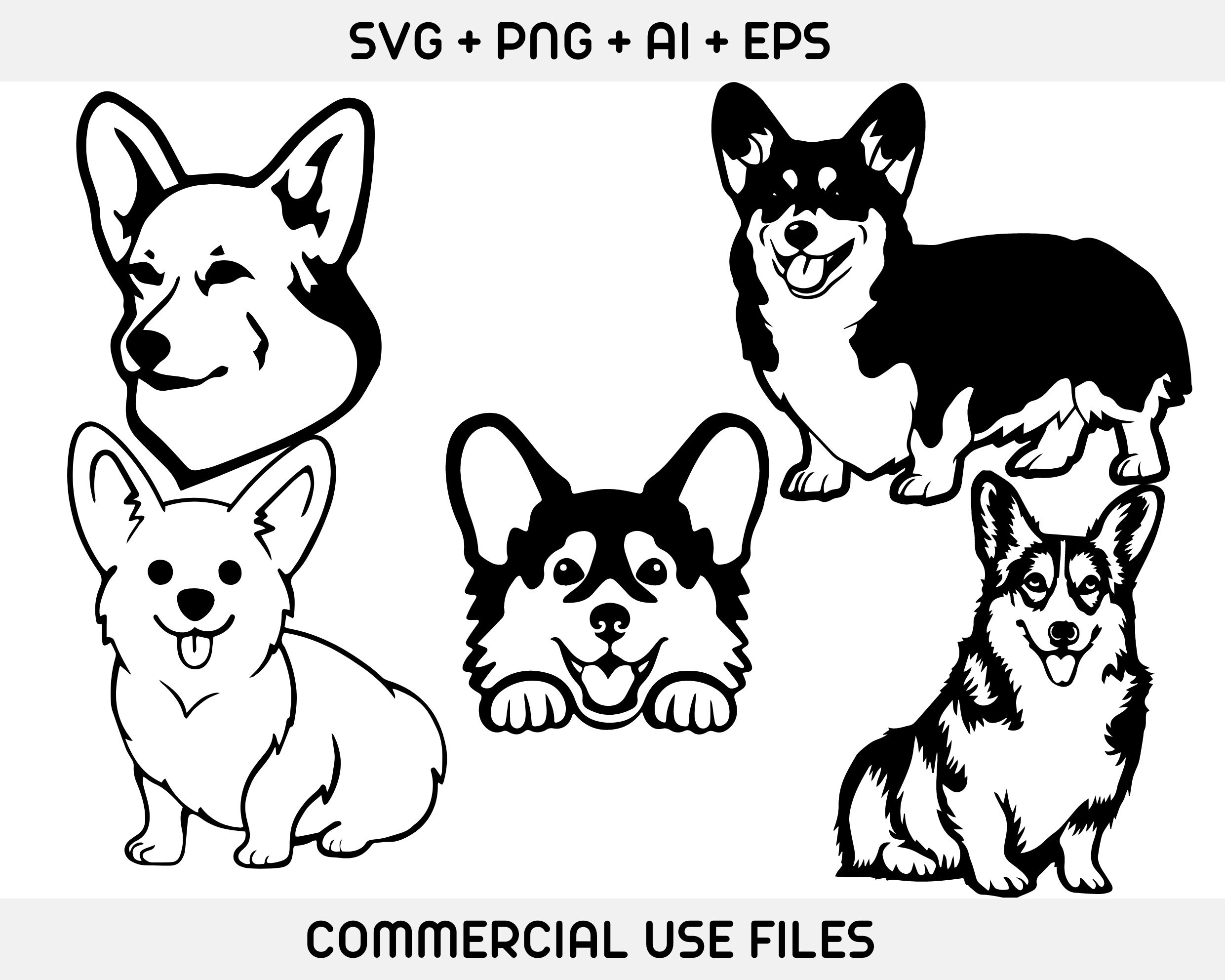 Bundle Corgi Dog Svg,corgi Dog Svg,corgi Svg,corgi Cut File,corgi ...