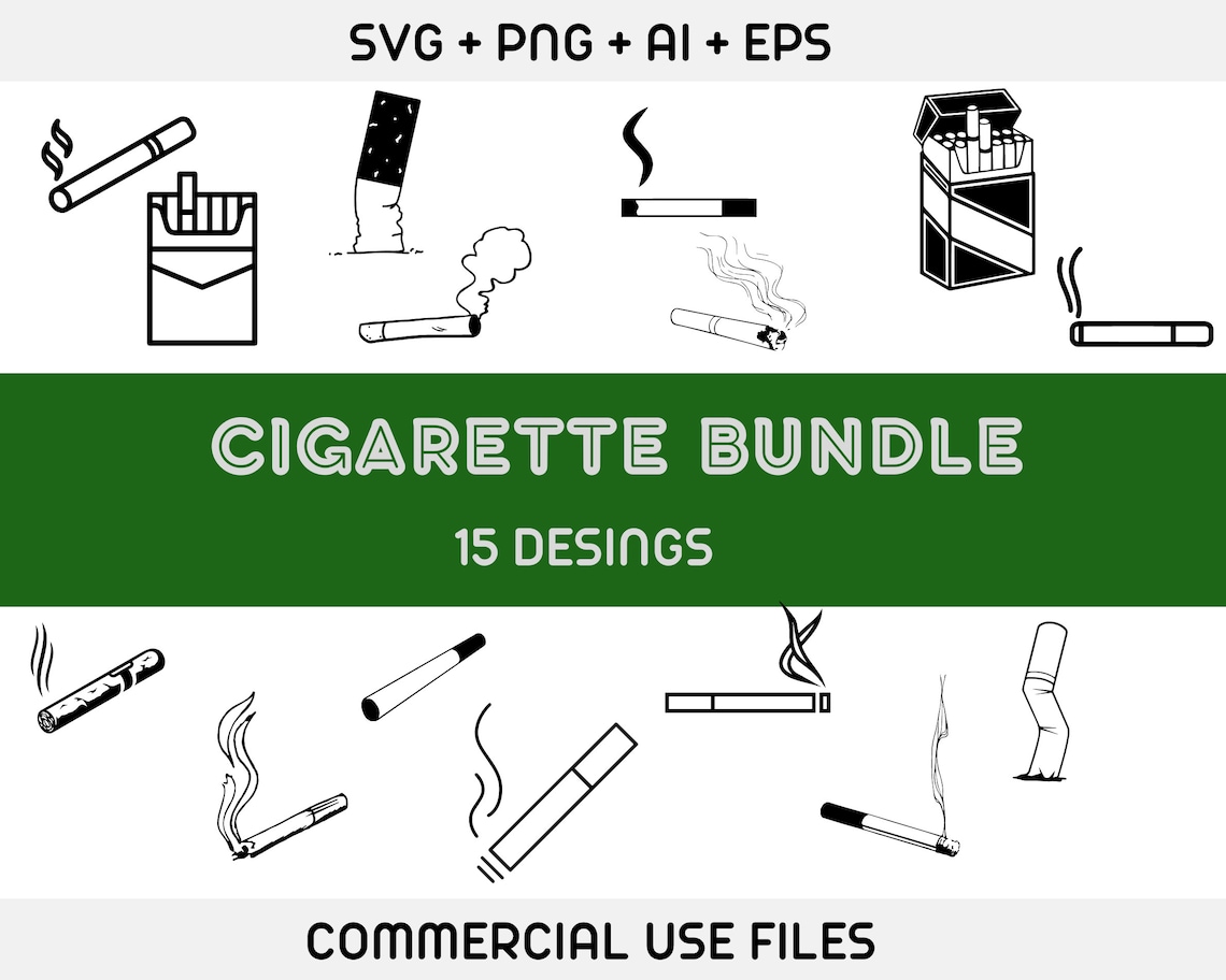 Cigarettes Svg File Cigarette Svg Cigarette Clipart - Etsy