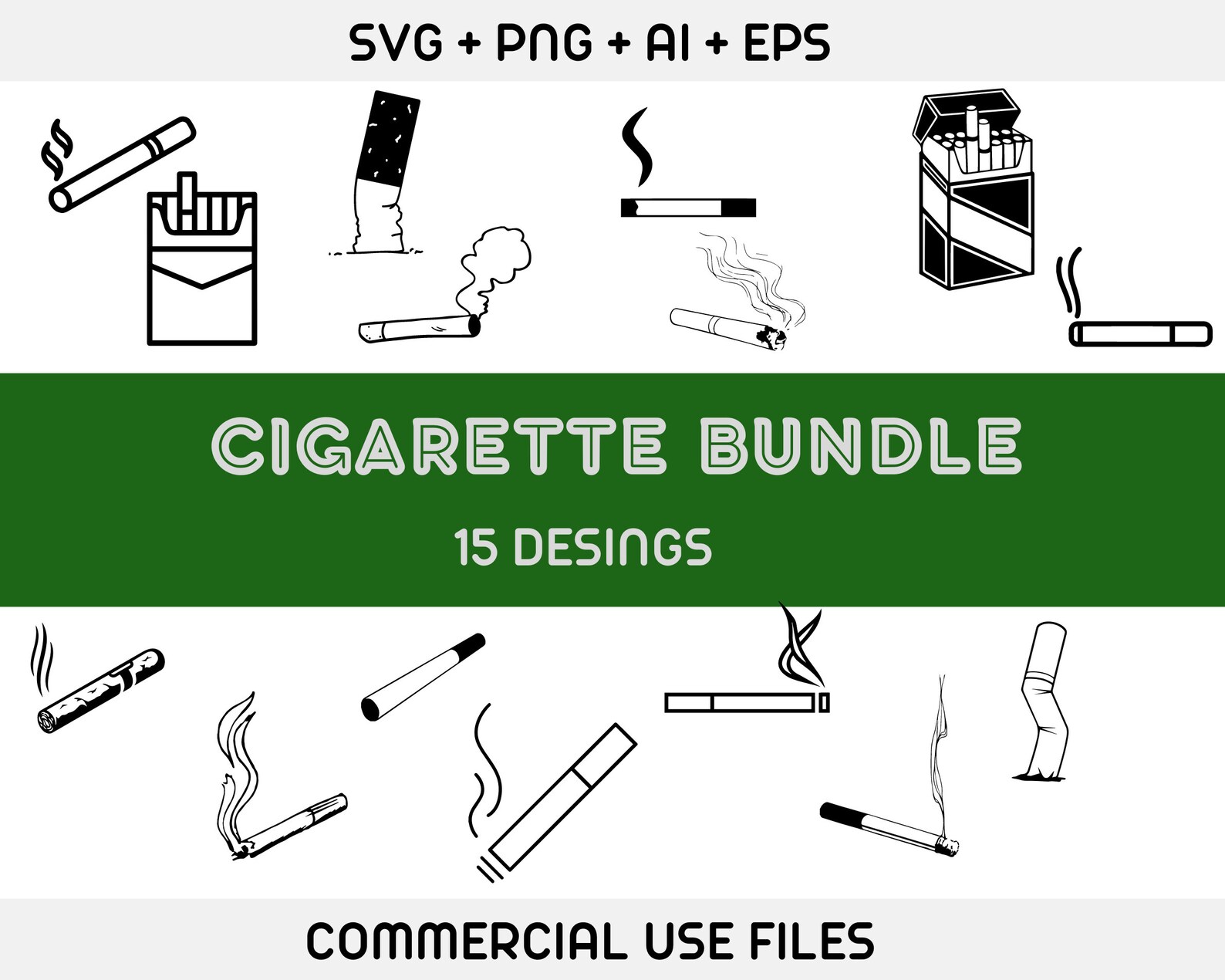 Cigarettes Svg File, Cigarette Svg, Cigarette Clipart, Cigarette ...