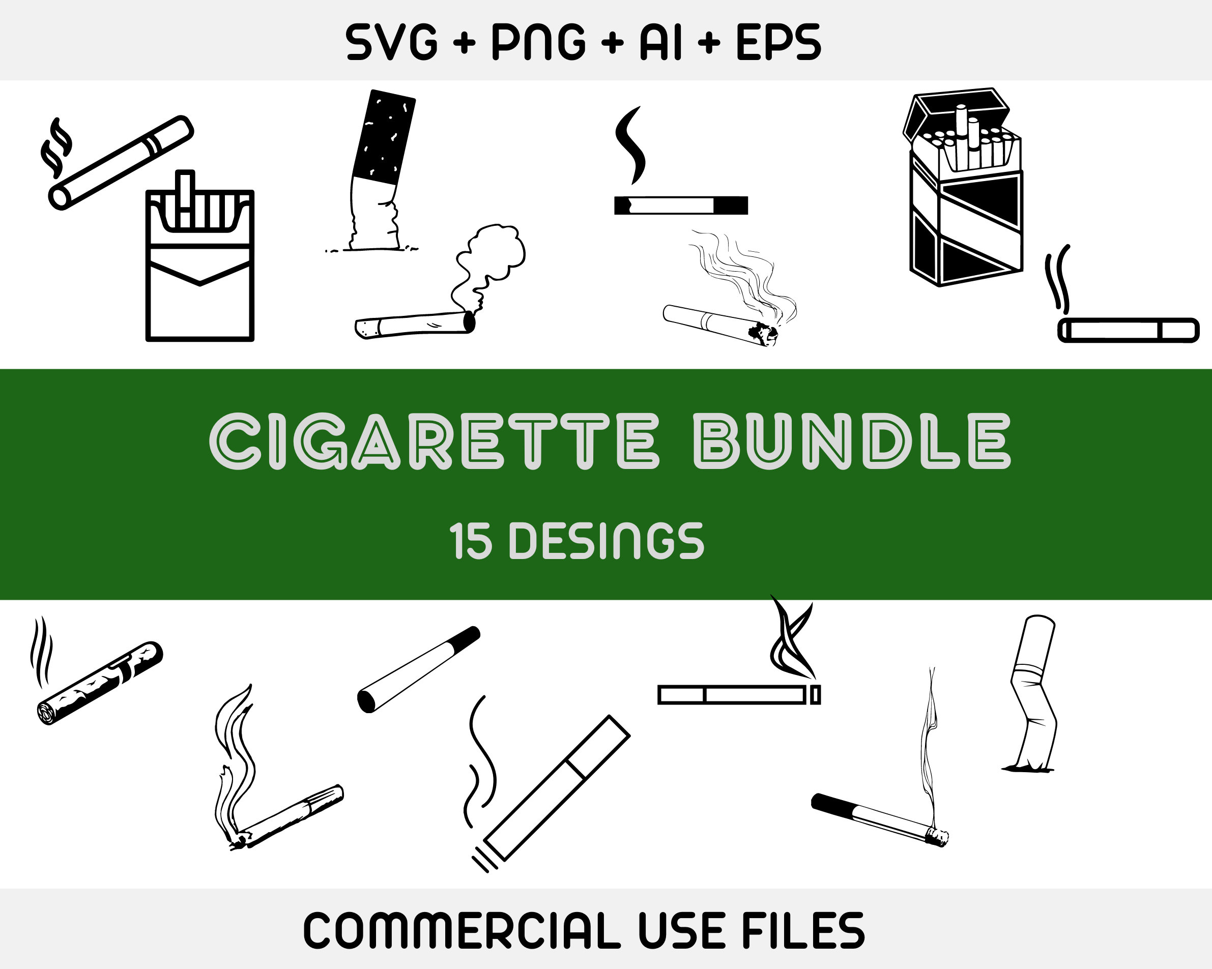 Cigarettes Svg File Cigarette Svg Cigarette Clipart - Etsy UK
