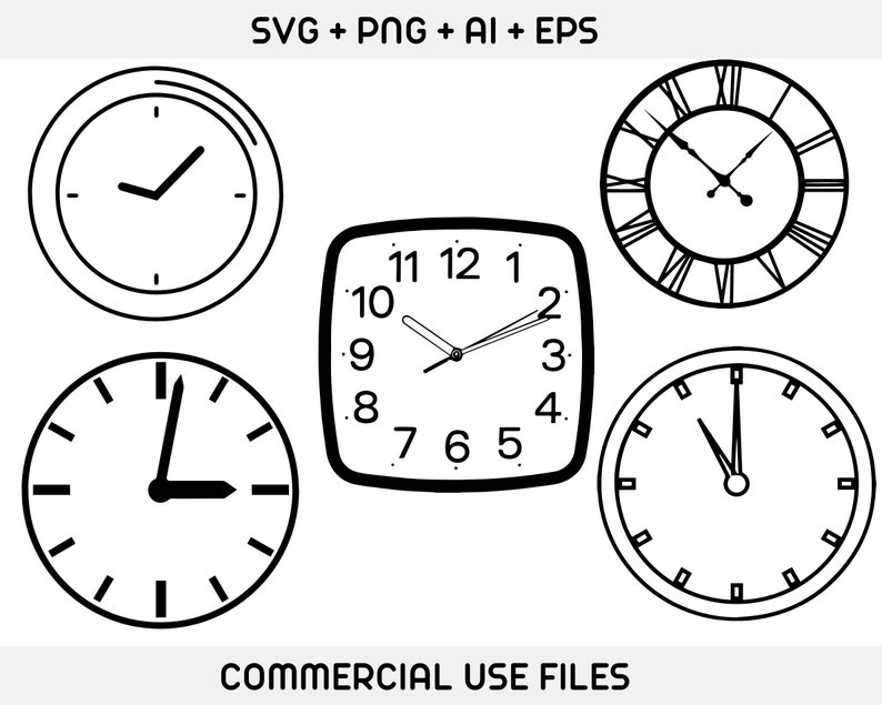 Watch Svg Watch Outline Watch Silhouetteclock Face Svg - Etsy