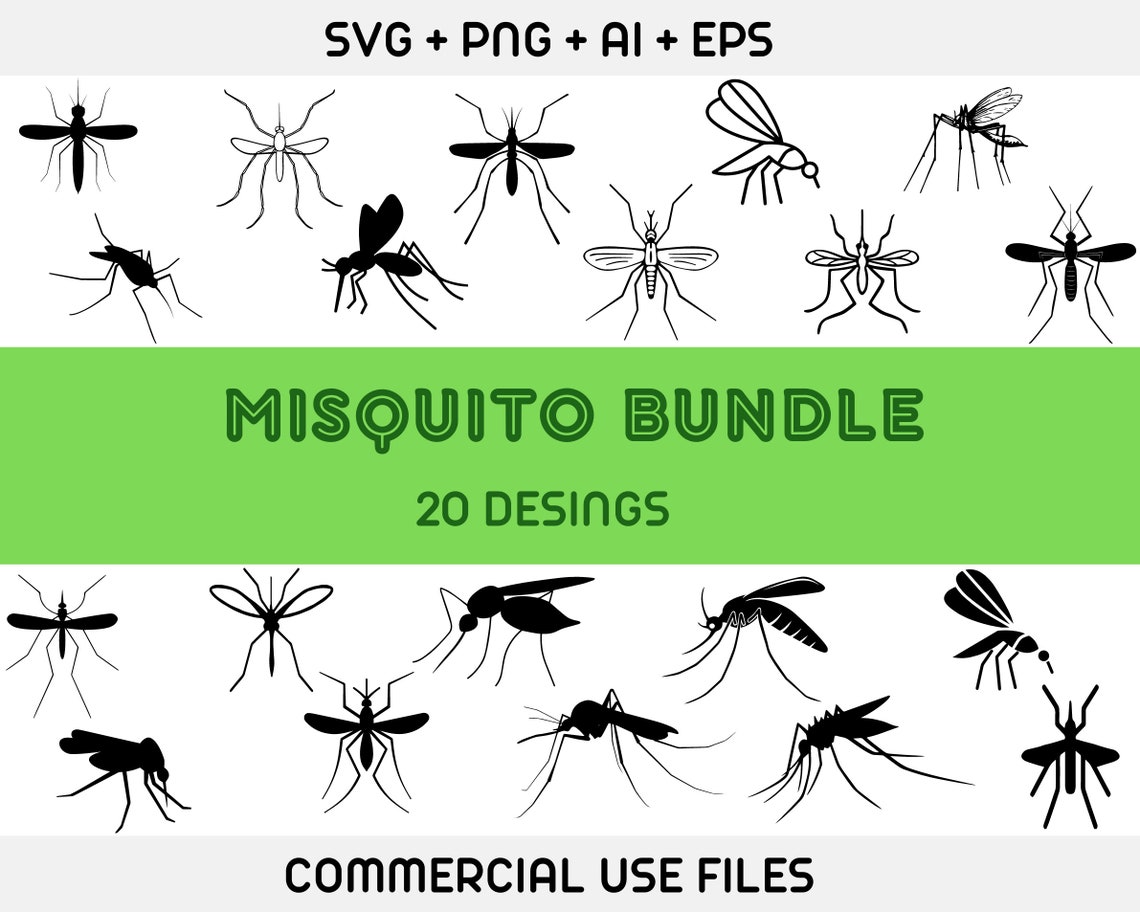 Mosquito SVG Mosquito PNG Mosquito Clipart Mosquito Cut - Etsy