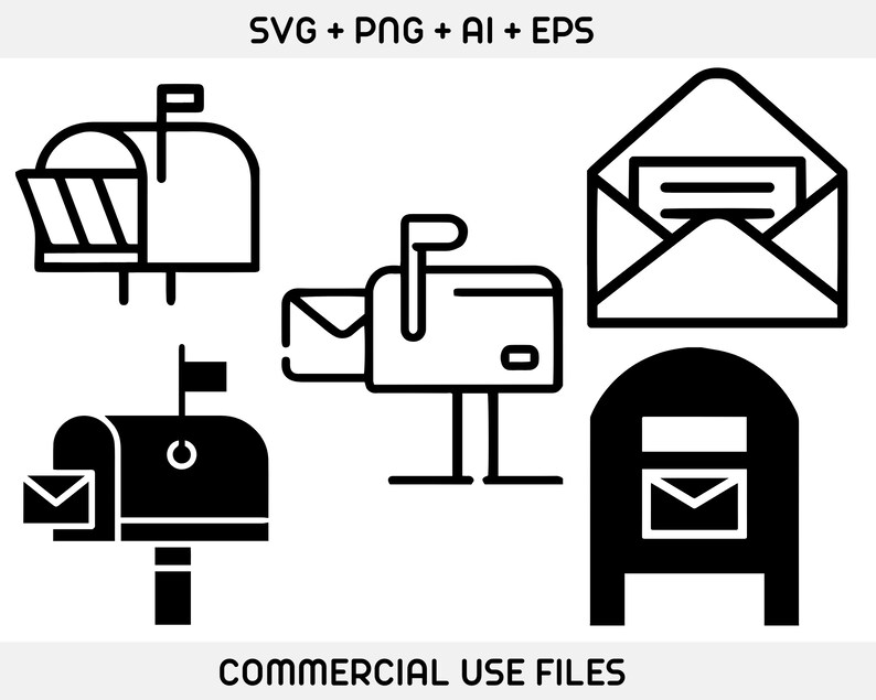 Mailbox Svg Mail Box Svg Mailbox Clipart Box for Mail Svg - Etsy