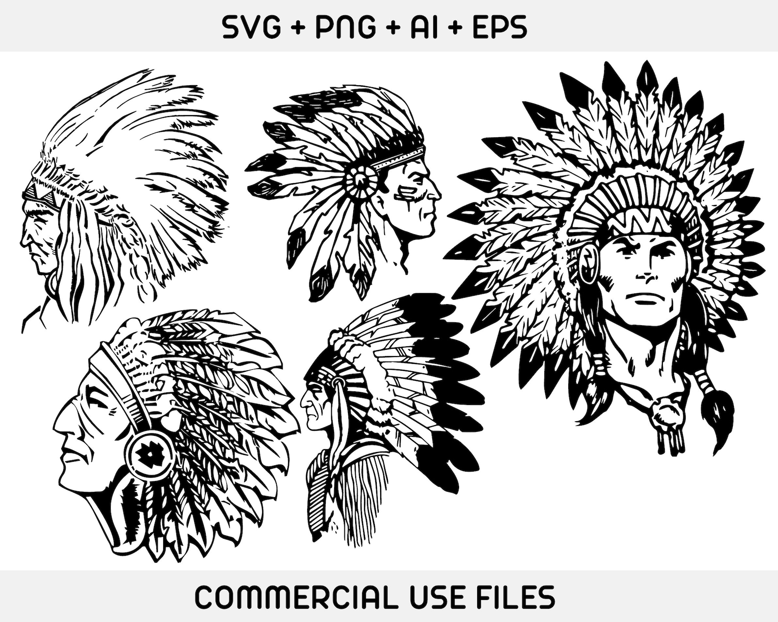 Native Svg Native American Svg Headdress Svg War Bonnet - Etsy