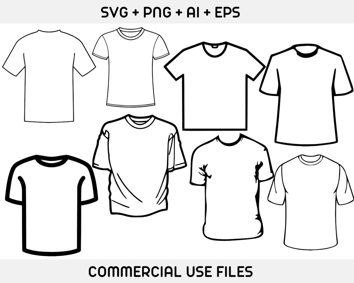 T-shirt Svg Bundle T-shirt Svg T-shirt Silhouettet-shirt - Etsy