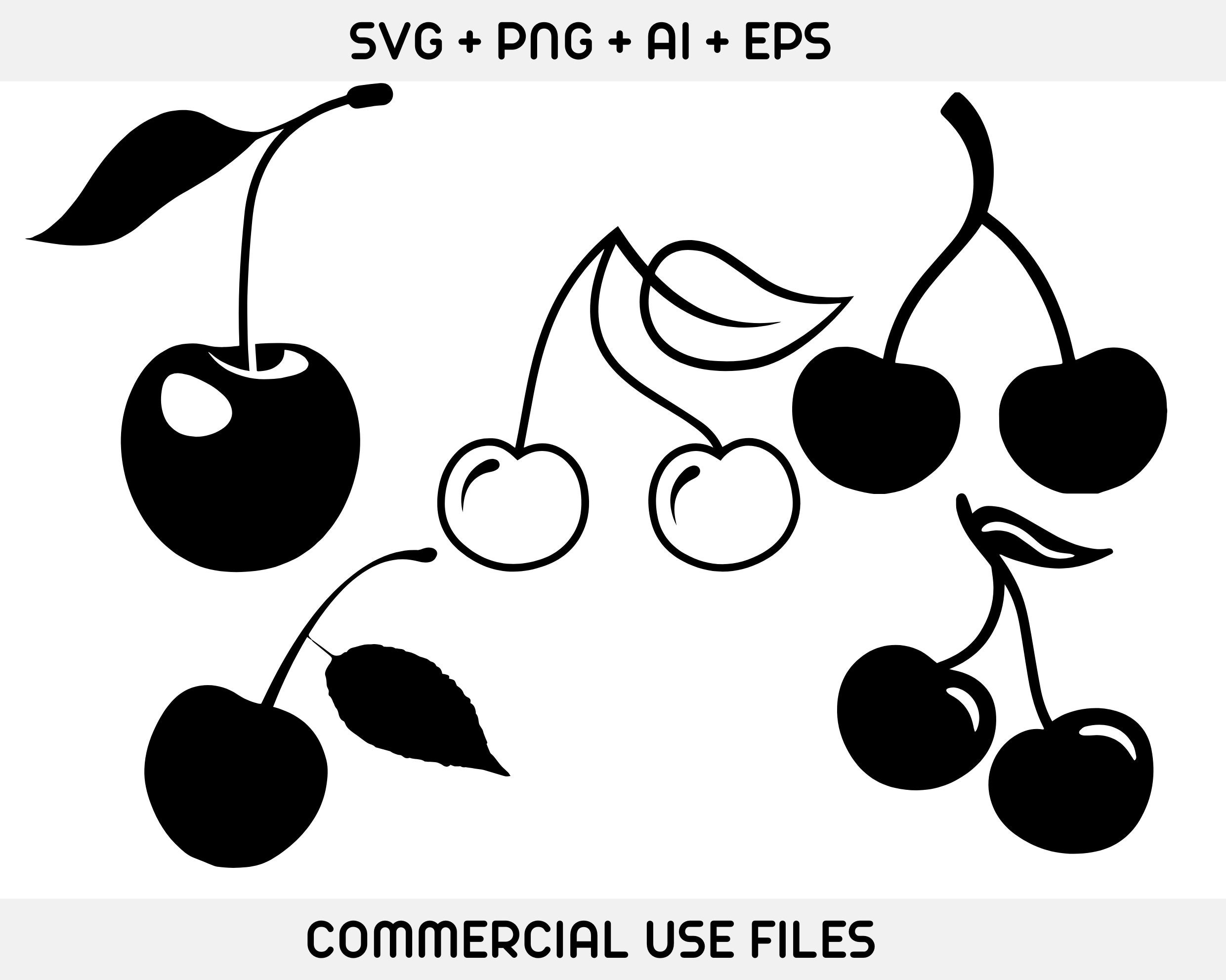 Cherry SVG Bundle Cherry Vector Cherry Cut Filescherry Svg - Etsy Canada