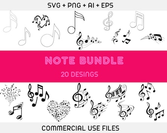 Music Notes SVG, Musical Notes Svg, Musical Notes Clipart, Musical ...