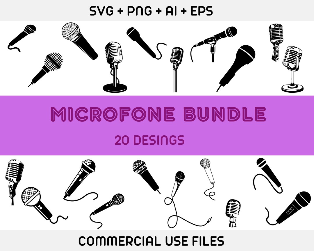 Microphone Svg ,mic Svg ,retro Microphone Svg, Microphone Clipart ...