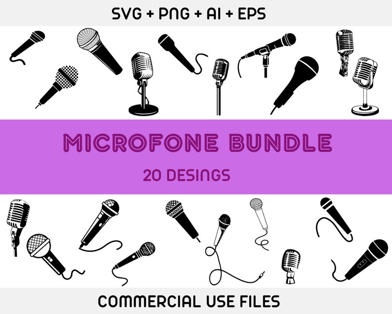 Microphone Svg ,mic Svg ,retro Microphone Svg, Microphone Clipart ...