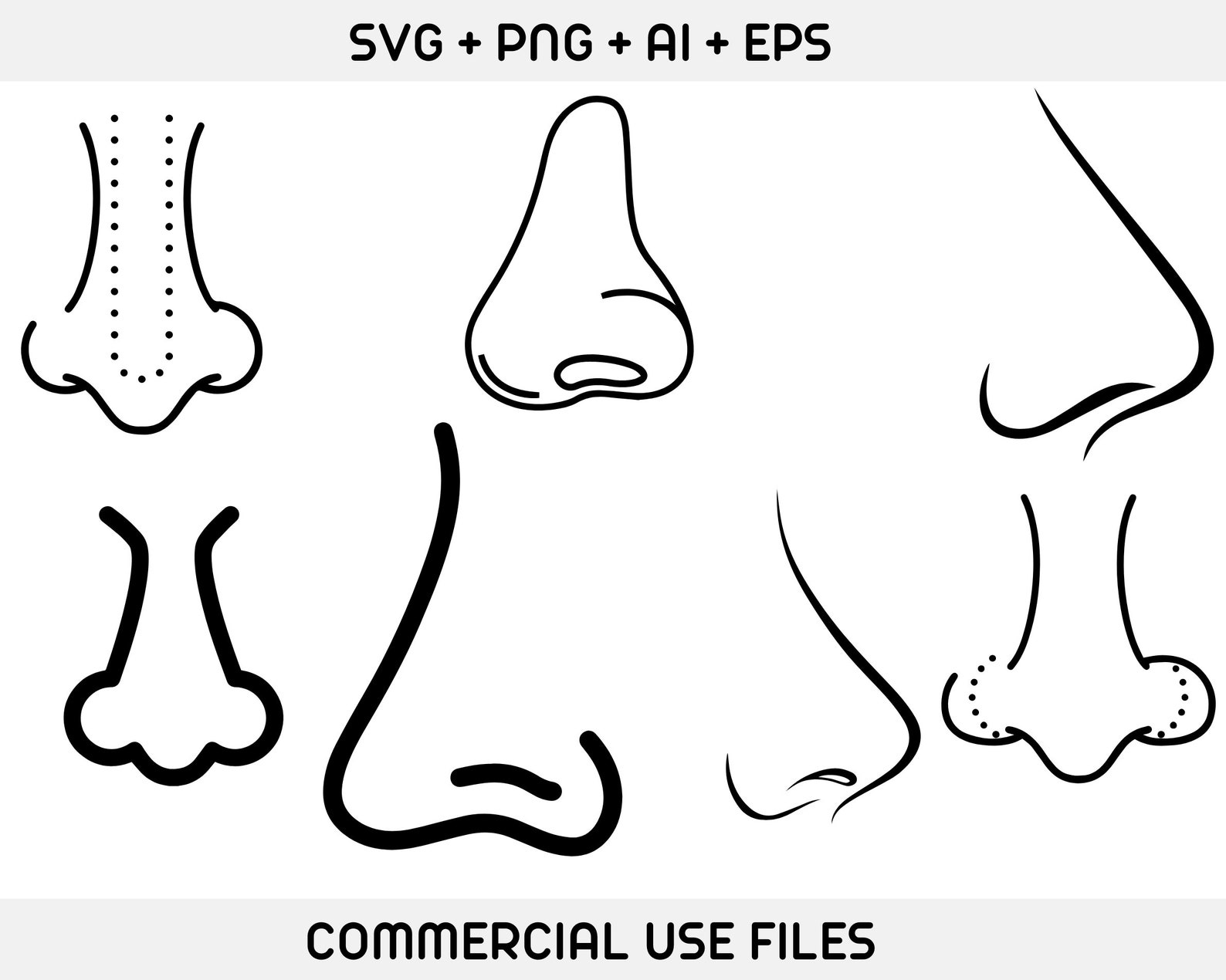 Nose Svg Nose Clipart Nose Svg Bundle Nose Silhouette - Etsy