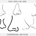 Nose Svg, Nose Clipart, Nose Svg Bundle , Nose Silhouette, Nose Cricut ...