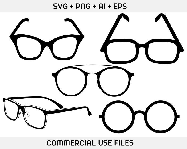 Glasses Svg,eyeglasses Svg Bundle, Sunglasses Svg Files for Cricut ...